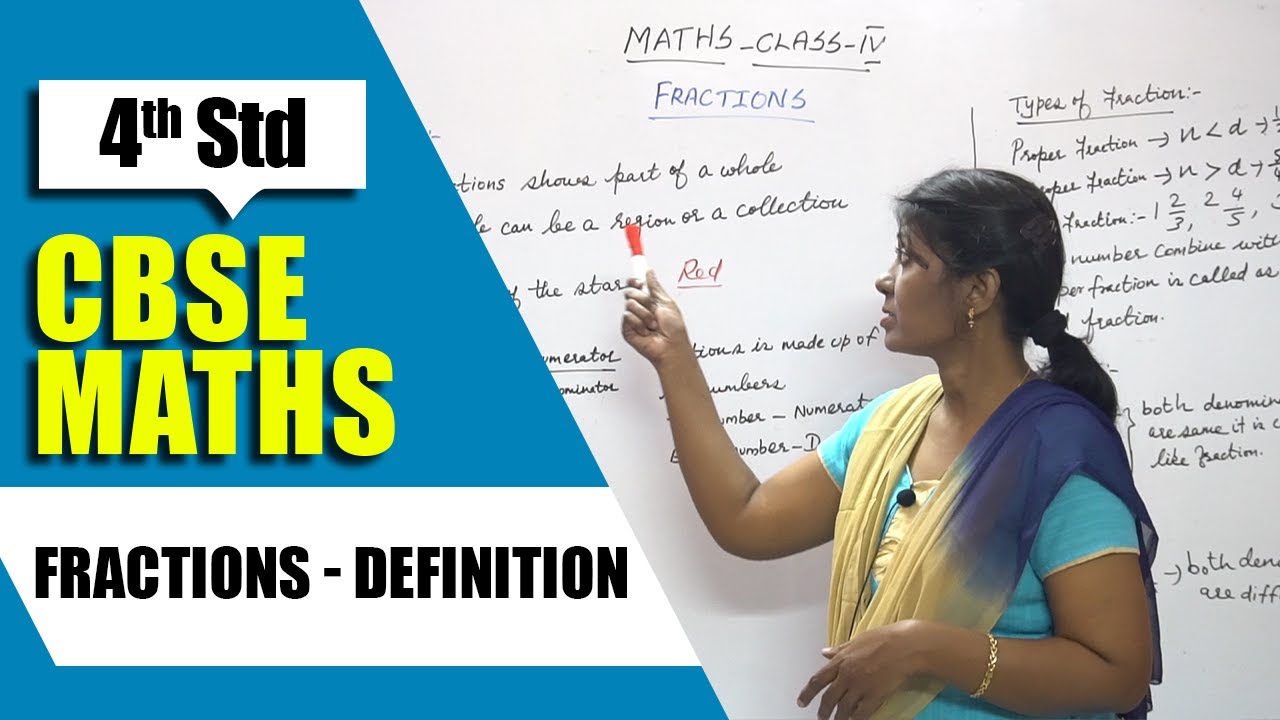 4th Std CBSE Maths Syllabus | Fractions - Definition | CBSE Maths Part ...