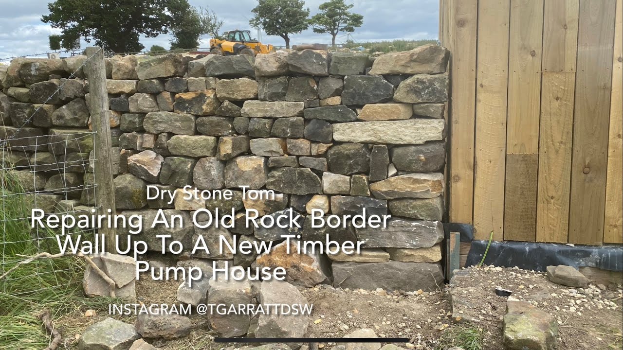 Dry Stone Walling - Repairing An Old Rock Border Wall Up To A New ...