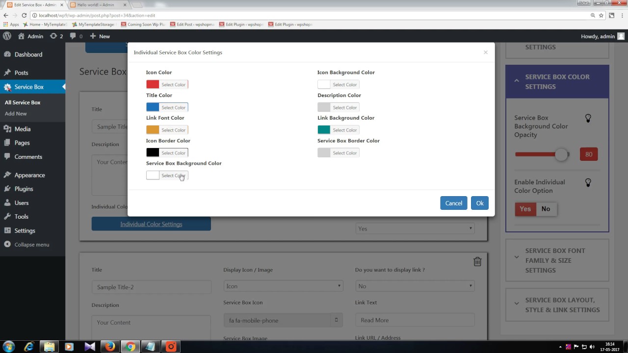 How to Change Service Box Indivisual Color Settings - YouTube