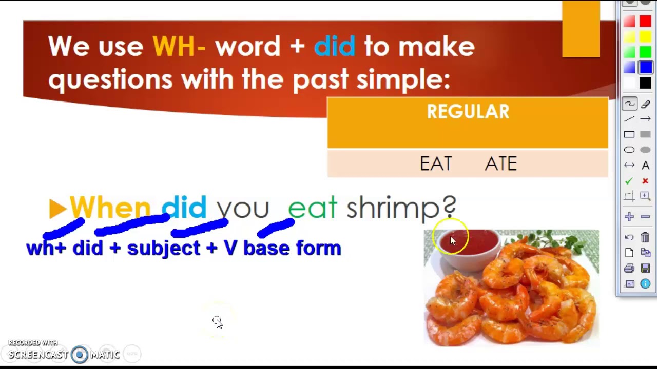 Simple Past Information Questions - YouTube