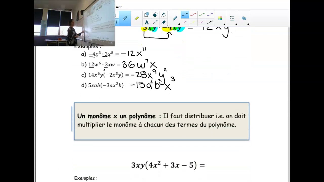 4 SN module 4: La multiplication d'un monôme par des polynôm - YouTube