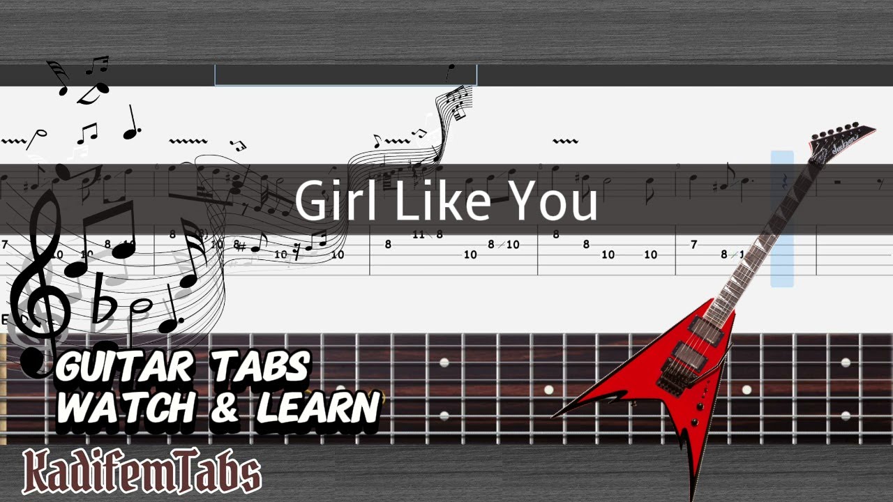 A Girl Like You (Solo) – Electric Guitar Tutorial + TABs (Edwyn Collins ...