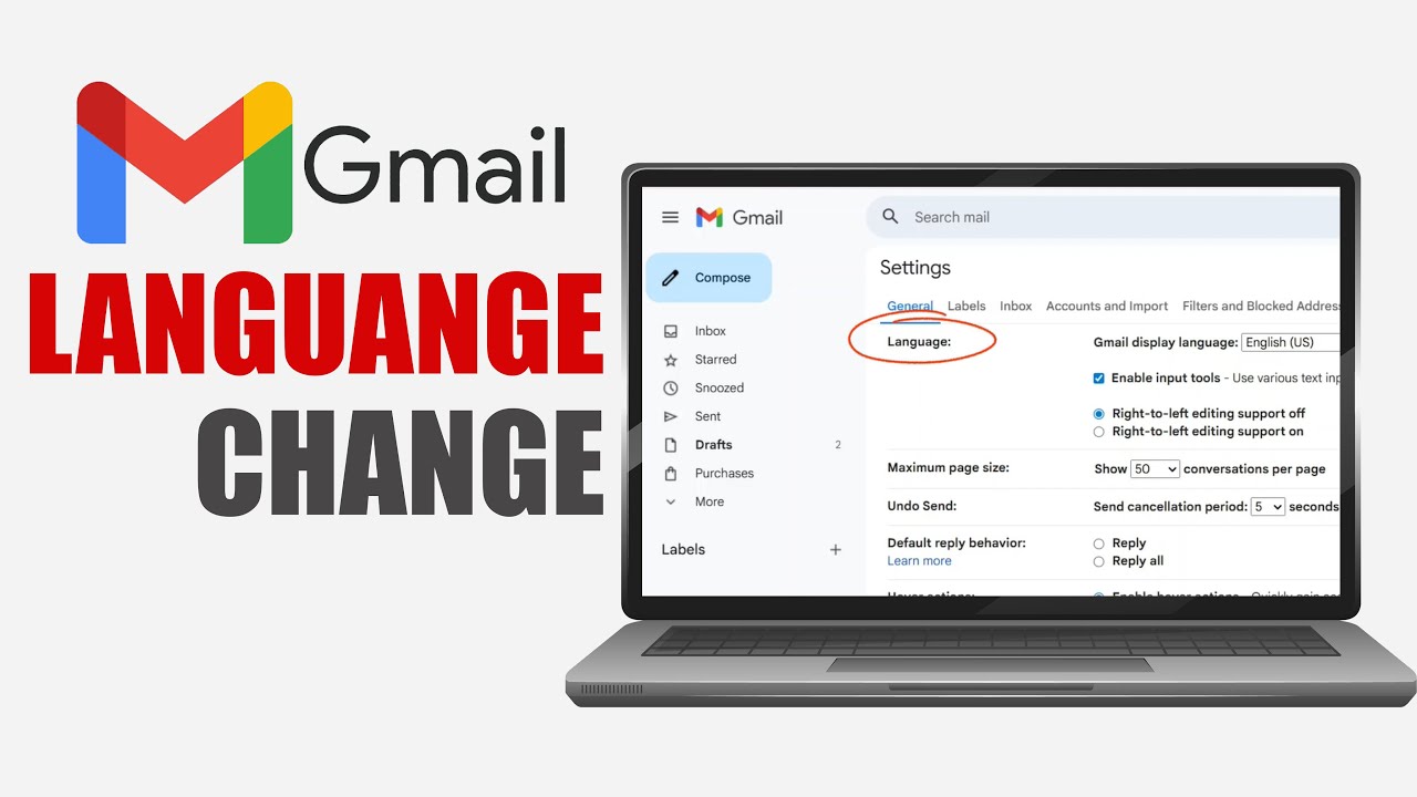 How to Change Language in Gmail on Laptop / PC - YouTube