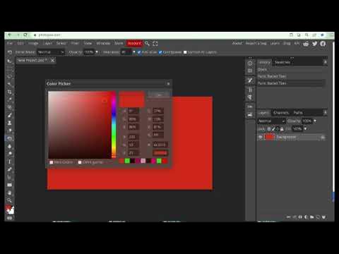how to change background color in photopea - YouTube