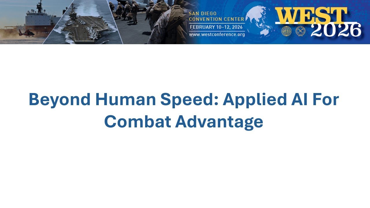 Beyond Human Speed: Applied AI For Combat Advantage - YouTube