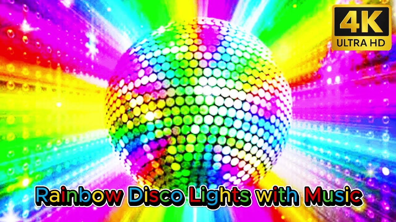 Rainbow Disco Lights with Music – Retro Party Vibes | 70s & 80s Neon ...