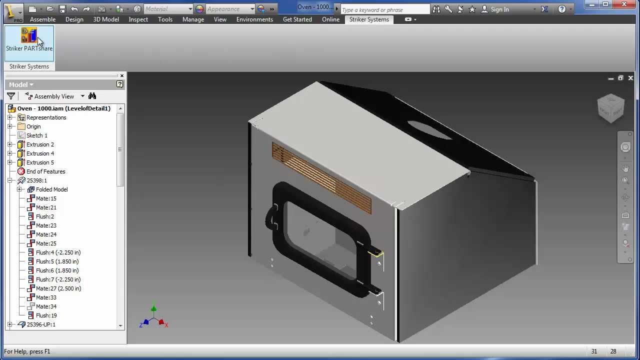 STRIKER CAD/CAM Interface for Autodesk Inventor - YouTube
