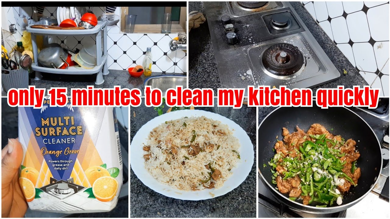 how to clean my kitchen daily in morning routines | kitchen clean and ...