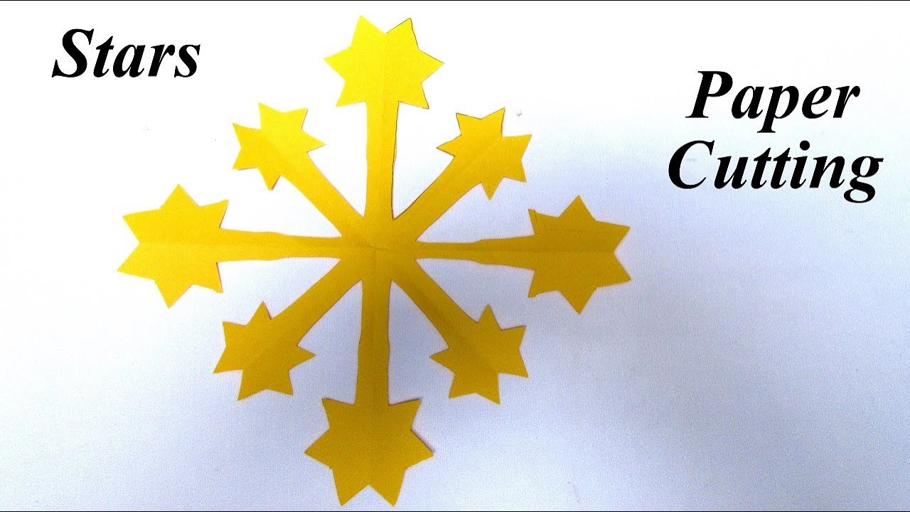 How To Make Simple & Easy Paper Cutting Designs | STARS | DIY Tutorial ...