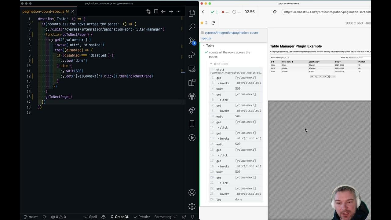 Iterate Through Pages And Count Rows Using Recursion Youtube