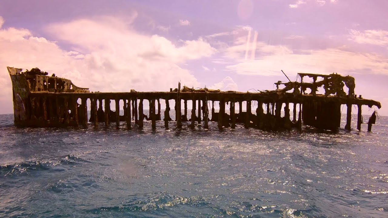 SCUBA diving the Sapona wreck, Bimini, Bahamas - YouTube