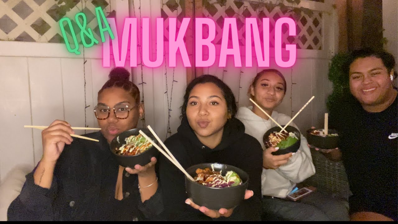 SALMON BOWL MUKBANG | Q&A WITH THEONLYMELZZ - YouTube