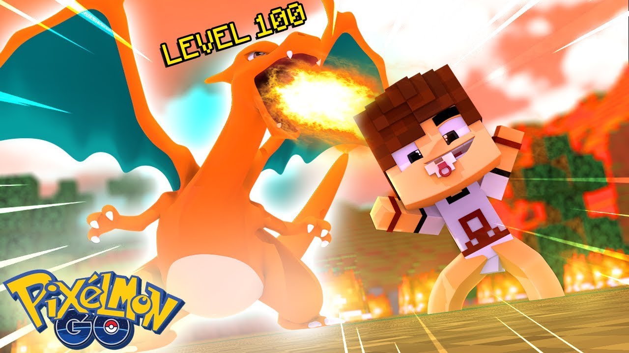 MEU CHARIZARD PEGOU LEVEL 100 (PIXELMON GO EP68) - MINECRAFT - YouTube