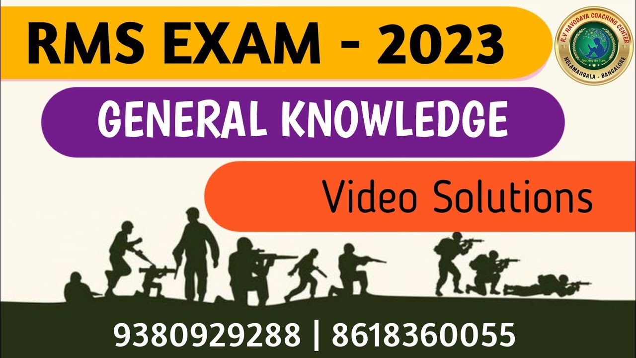 RMS_EXAM_2023 GK Solutions - YouTube