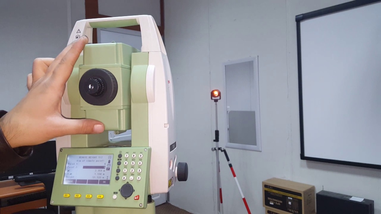 Total station Remote Hight - YouTube
