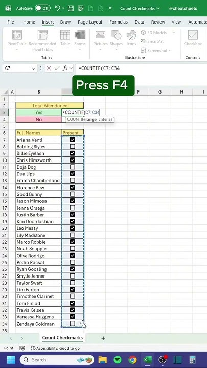 Check Box Tricks In Excel Excel Exceltutorial Exceltips Exceltricks Excelshorts Shorts