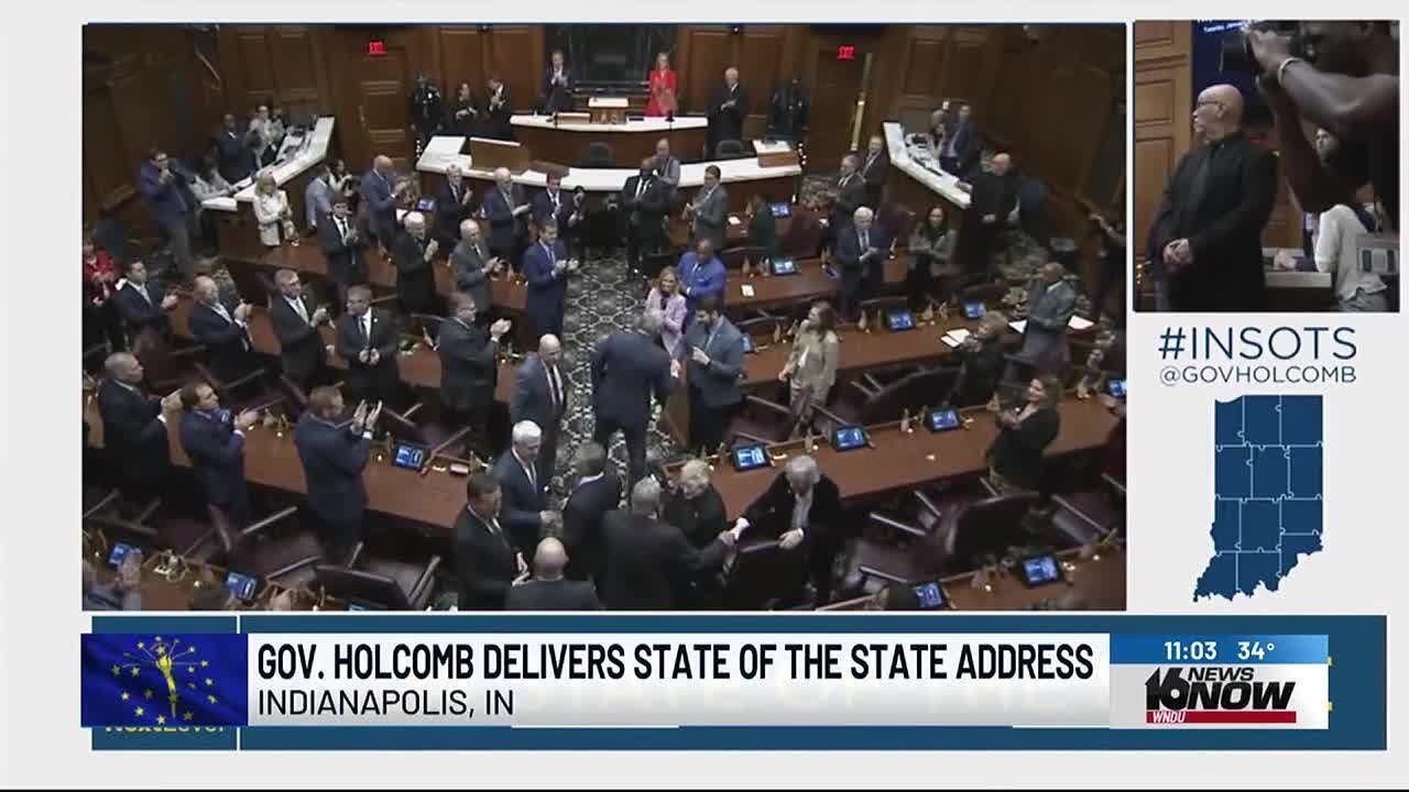 Indiana Gov. Holcomb delivers State of the State address - YouTube