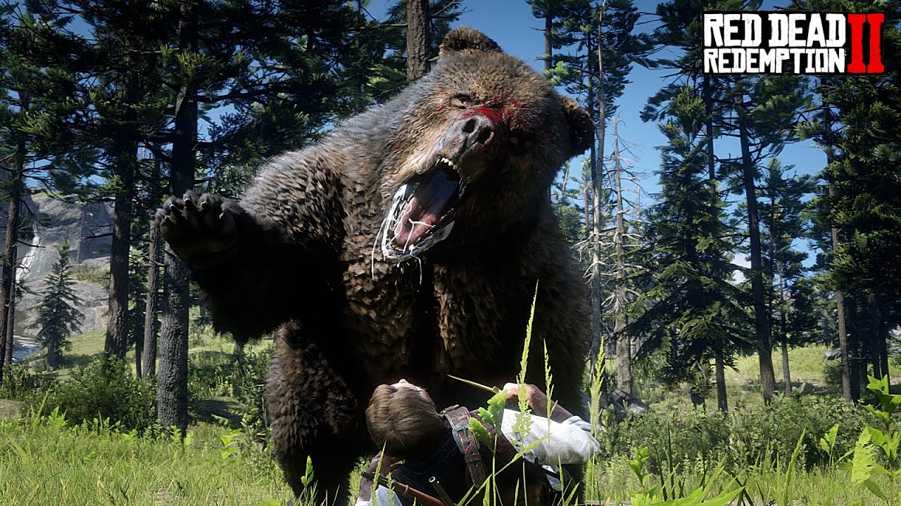 Bear attacks are BRUTAL - Red Dead Redemption 2 [4K 60FPS] - YouTube