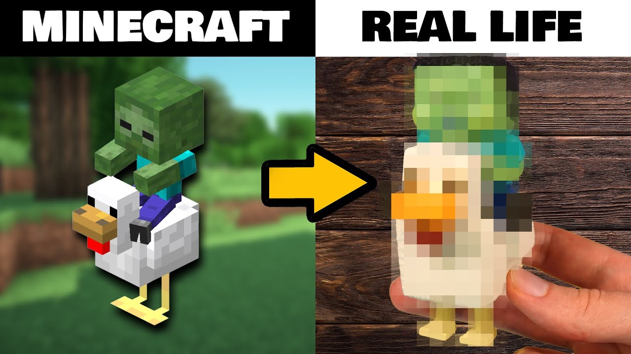 How I Made Chicken Jockey from Minecraft Movie🐔 🧟 - YouTube