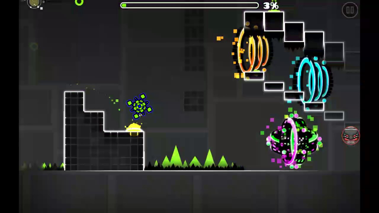 Geometry dash (The lightning road) - YouTube