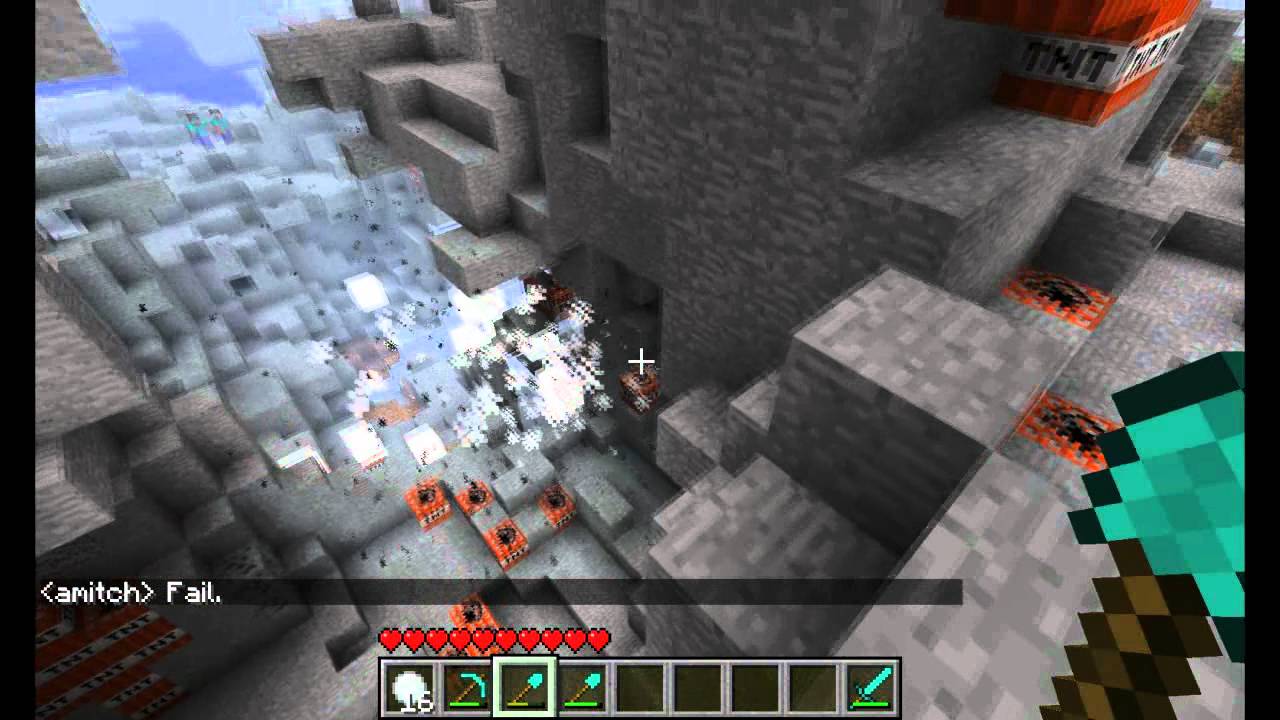 Minecraft TNT explosion - YouTube