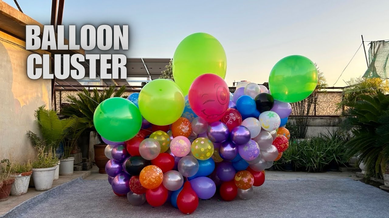 Satisfying Big Balloon Cluster Popping ASMR VIDEO! - YouTube