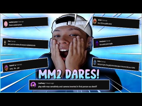 DOING MM2 DARES PART 3! - YouTube