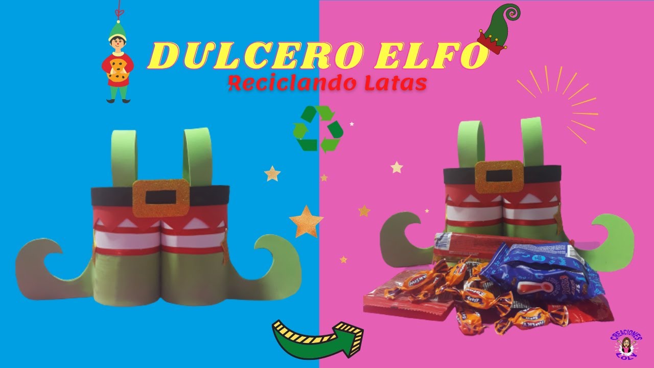 Dulcero Elfo Navideño Reciclando Latas 🎄 Creaciones Loly - YouTube