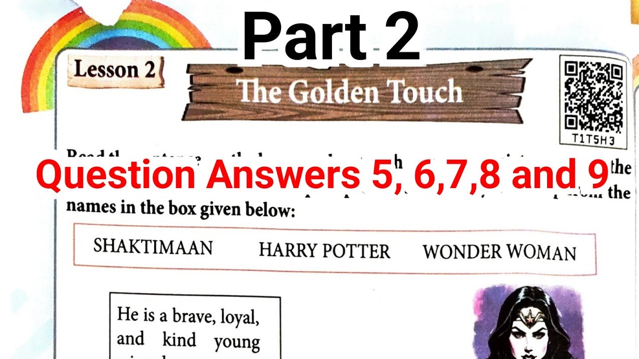 Class VI English |Lesson 2 | The Golden Touch | Question no 5 to 9 ...