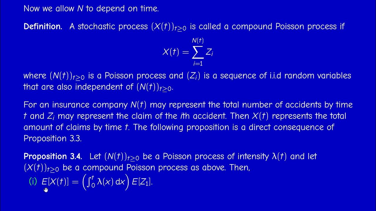 Math414 - Stochastic processes - Section 3.3 - Compound Poisson processes - YouTube