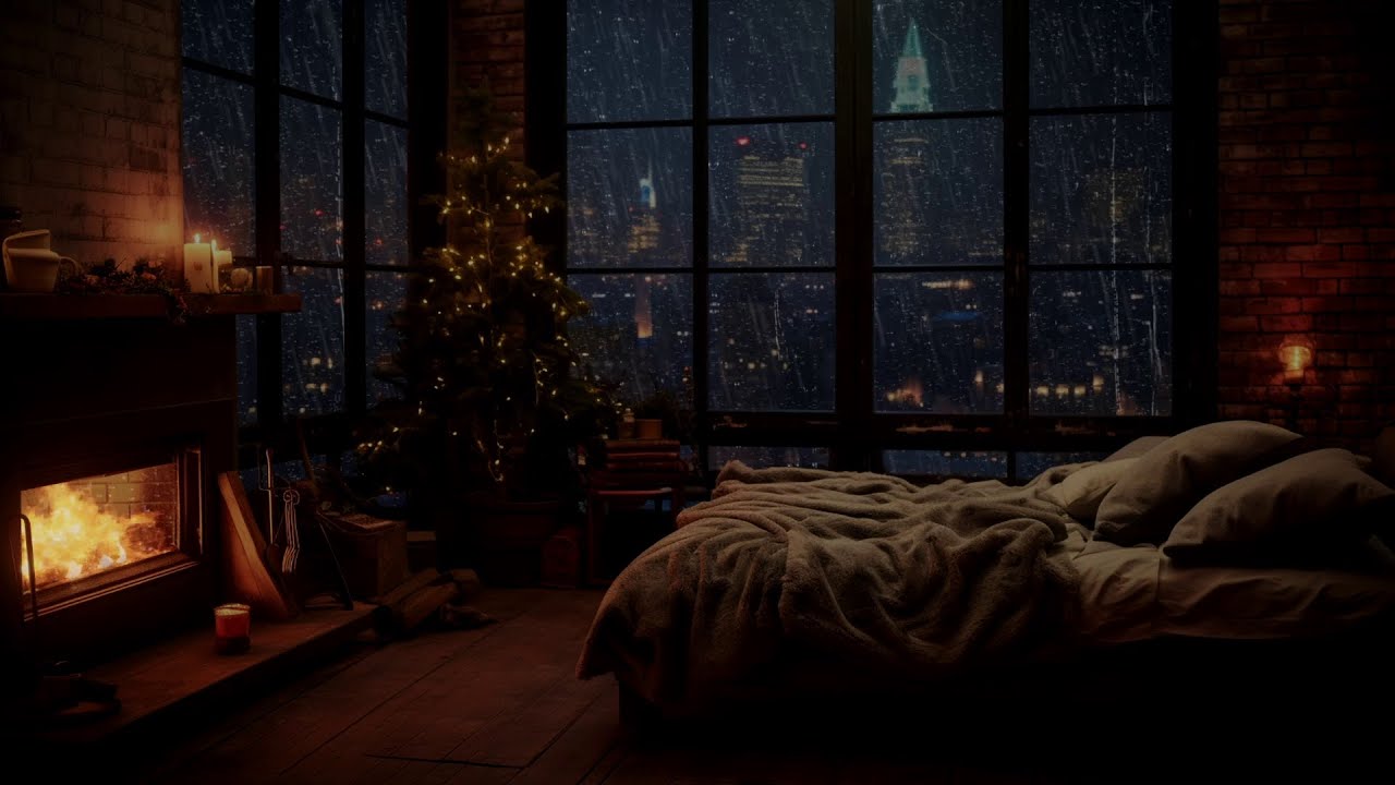 Cozy Rain Ambience with Rainy Night | Sleep Better with Heavy Rain and ...