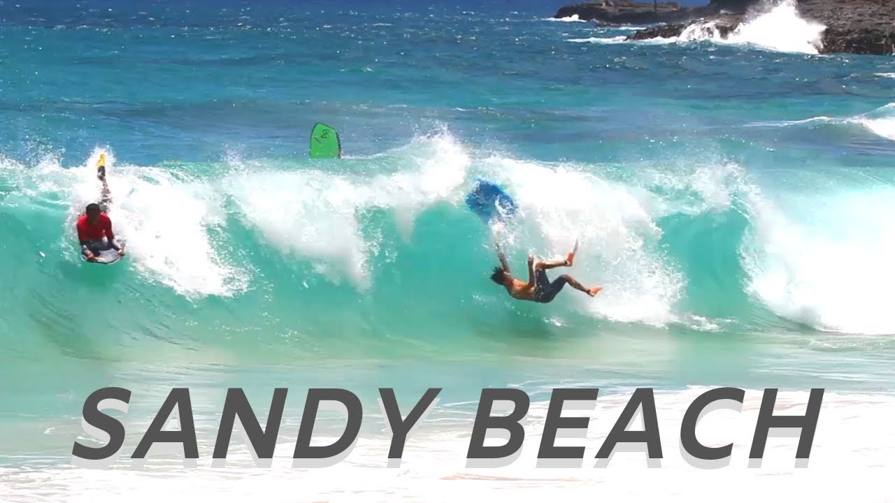 Fun waves at Sandy Beach Hawaii - YouTube