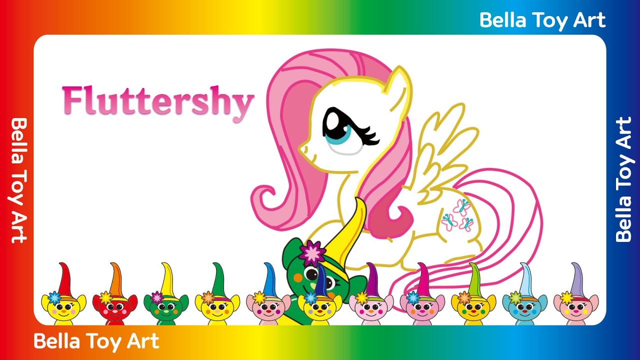 플러터샤이｜마이리틀포니｜MLP｜my little pony｜Fluttershy｜유아｜어린이｜그림그리기｜모션그래픽｜222 ...