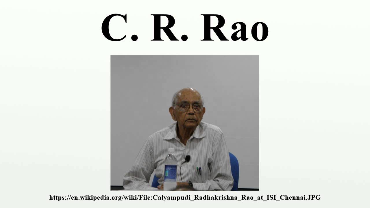 C. R. Rao - YouTube