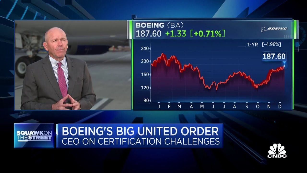 Boeing CEO Dave Calhoun on massive United Airlines deal, certification ...