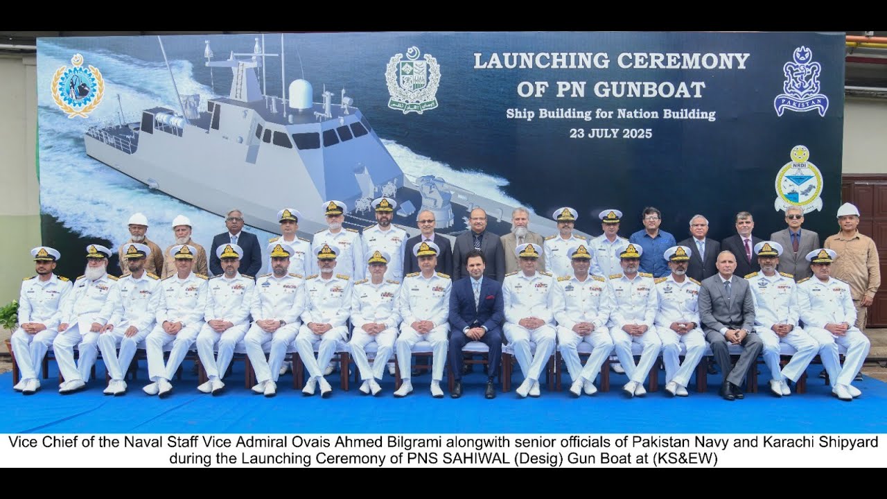 LAUNCHING CEREMONY – PNS SAHIWAL GUN BOAT BUILT FOR PAKISTAN NAVY AT ...
