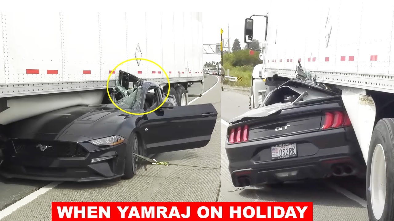 FORD MUSTANG GT ( काला घोड़ा ) CRASHED AT HIGH SPEED 😱 SEE THE ...
