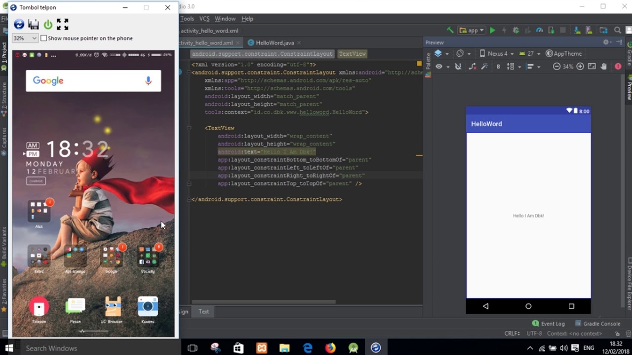 Tutorial Android studio #2 - HelloWord - YouTube