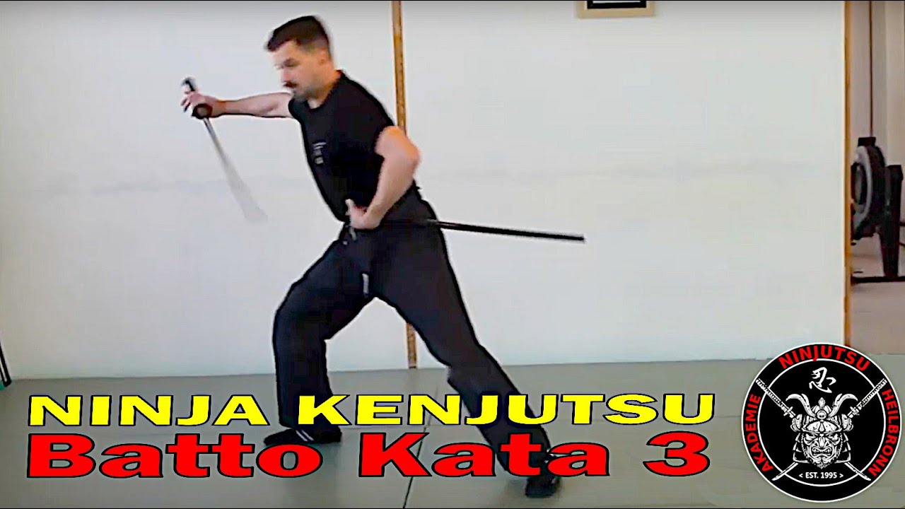 Batto Jutsu Kata 3 - Online Dojo Ninjutsu Akademie Heilbronn - YouTube