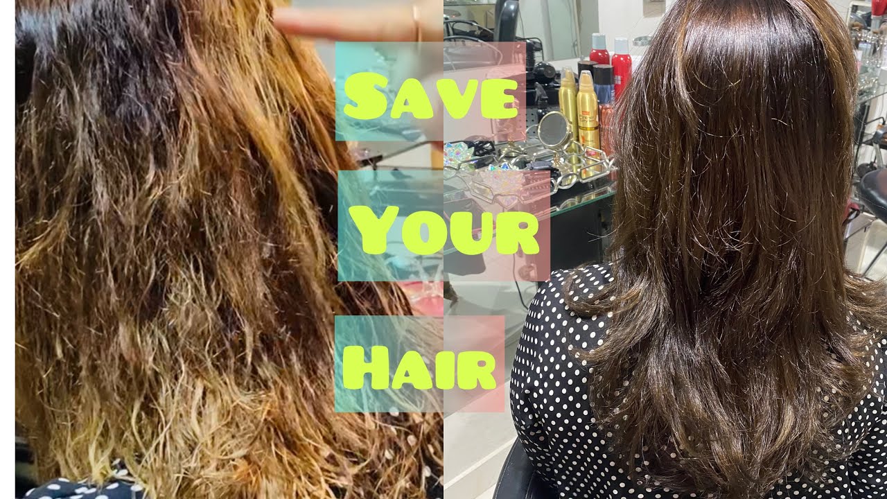 How to treat over processed burnt hair - YouTube