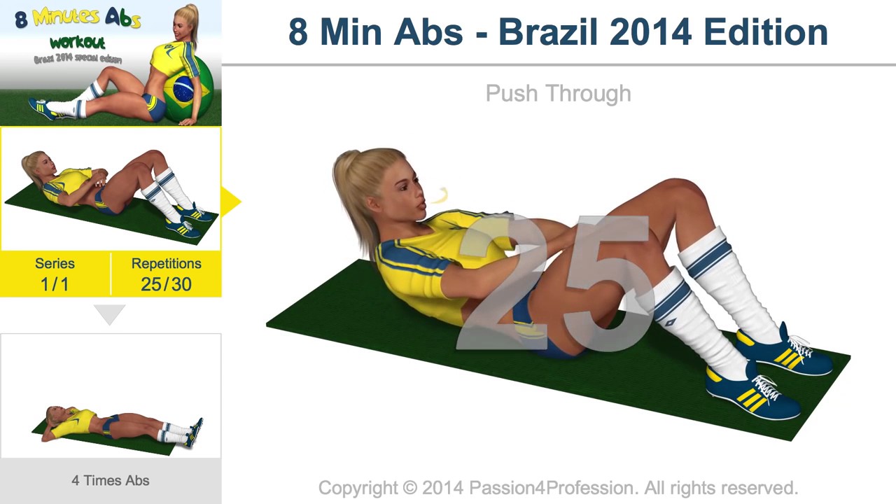 8 Min Abs Brazil 2014 Edition - YouTube