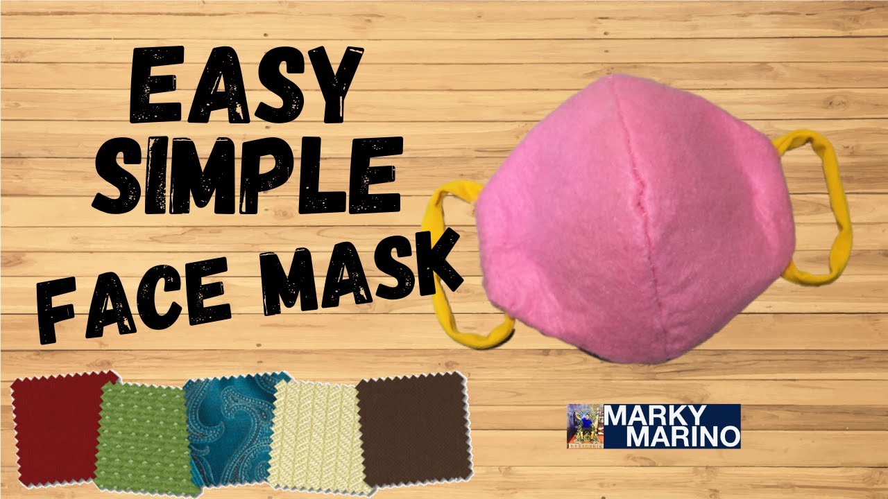 DIY Face Mask No Sewing Machine | Easy Face Mask Pattern Dry Cloth ...