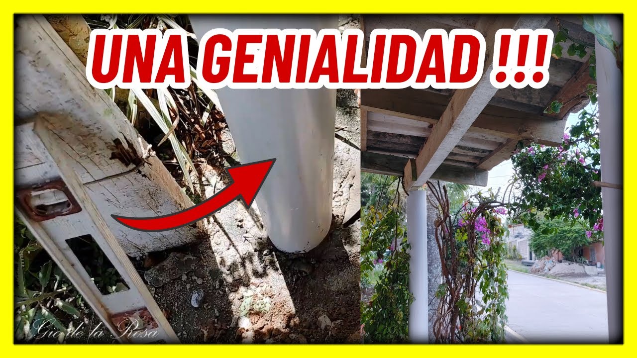 COMO USAR TUBOS DE PVC como BASES o POSTES para sostener TECHOS en ...