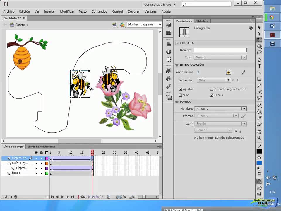 GUÍA DE MOVIMIENTO EN FLASH CS6 - YouTube