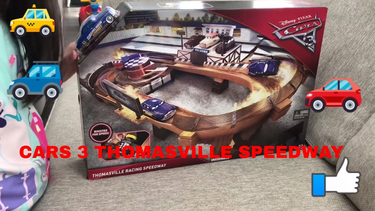 Unboxing Thomasville Racing Speedway Cars 3 Movie toy with Doc Hudson ...