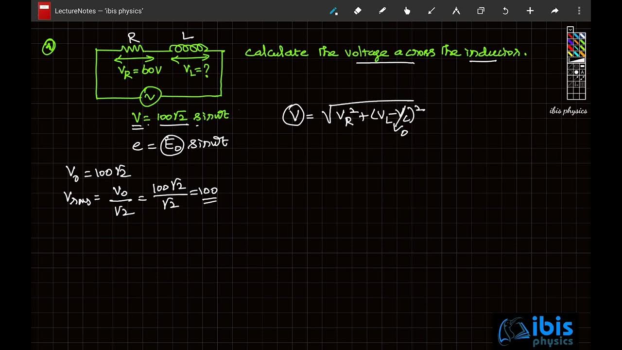 C07 Calculating PD across an Inductor - YouTube