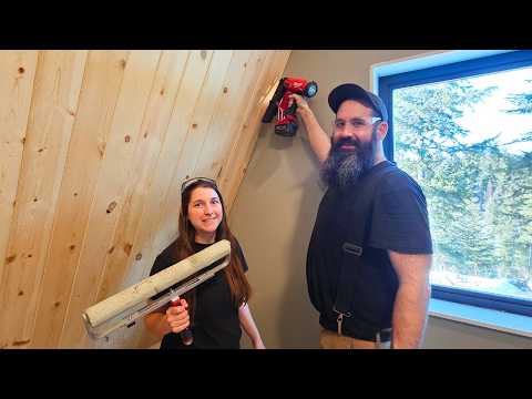 Our First A-Frame Room is ALMOST Done! | Walls, Paint, Tongue & Groove