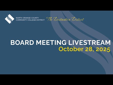 10/28/2025 NOCCCD Board Meeting