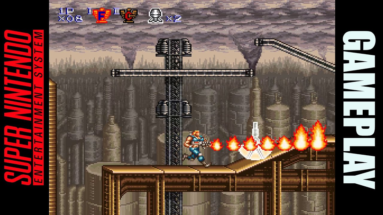 Contra III: The Alien Wars Super Nintendo Gameplay - YouTube