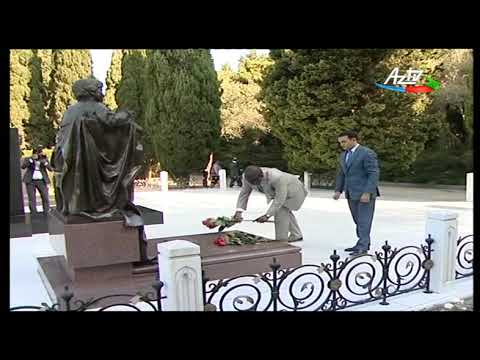 Uqanda Respublikasının dövlət xidmətləri naziri Fəxri xiyaban və Şəhidlər xiyabanında - AzTV